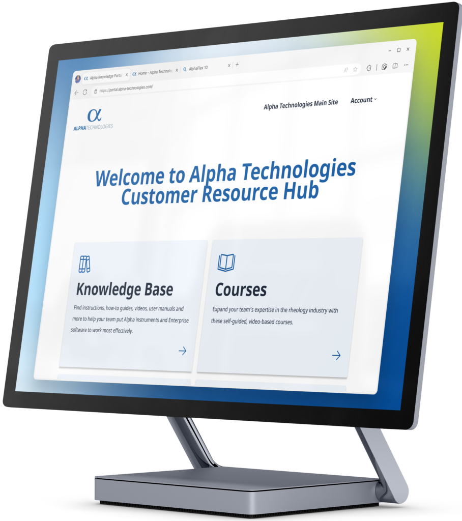 Customer Resource Hub - Alpha Technologies | Rheologists and Engineers